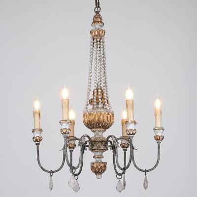 China Wood chandeliers lighting french bedroom suspended lights(WH-CI-118) for sale