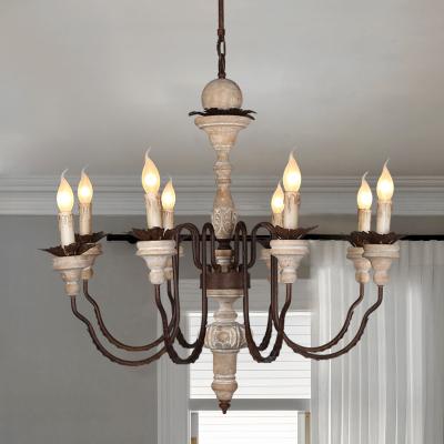China Wood Chandelier Lighting Nordic Design Lustre LED Suspension lamp(WH-CI-127) for sale