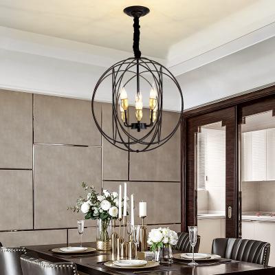 China Iron Chandelier Lighting For Bedroom Kitchen E14 LED Modern Gold Black Chandelier(WH-CI-128) for sale