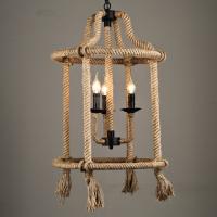 China Rope Vintage Industrial Pendant Lamp Loft Dining Room industrial chandelier(WH-CI-144) for sale