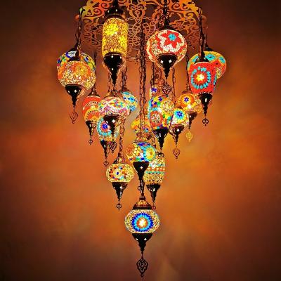 China Moroccan Turkish Style Retro Vintage Pendant Light E27 Base Mediterranean Large Chandelier(WH-DC-35) for sale