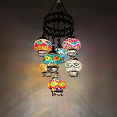China Original Turkish Complex Manual Craft Masac Glass Lamp(WH-DC-37) for sale