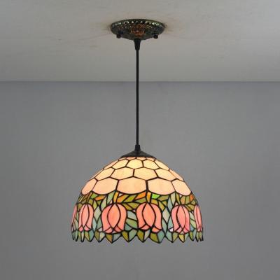 China Vintage Tiffany Pendant Lights Mediterranean Baroque Stained Glass Hanging Lamp(WH-TF-25) for sale