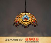 China European creative colored glass retro restaurant Art Decor Chandelier(WH-TF-31) for sale
