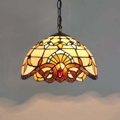 China European retro creative Tiffany stained glass chandelier living room dining room industrial lamp(WH-TF-32) for sale