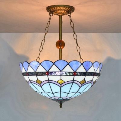 China Modern blue Mediterranean creative Tiffany stained glass living room dining room bedroom lounge lights(WH-TF-42) for sale