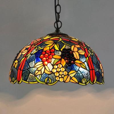 China European creative Tiffany colored glass living room dining room bedside chandelier（WH-TF-46） for sale