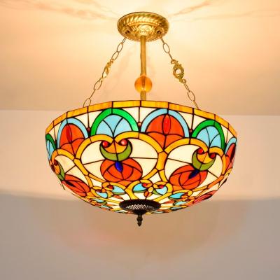 China European Mediterranean style Tiffany chandelier ceiling lights gold(WH-TF-49) for sale