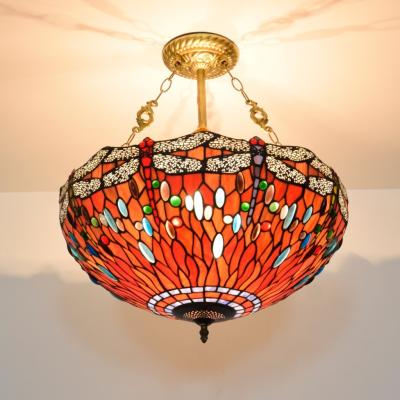 China Colorful Tiffany Pendant Lamp Restaurant Dinning Room Lights glass pendant light(WH-TF-50) for sale