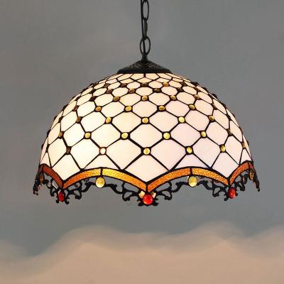 China European retro creative Tiffany stained glass restaurant bedroom single glass pendant lighting(WH-TF-51) for sale