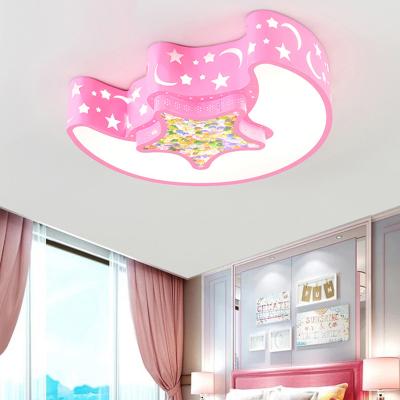China Led Chandelier For Kids Baby Boy Room Lighting Eye Protection moon ceiling light（WH-MA-177) for sale