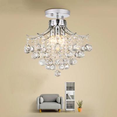 China Modern Crystal Semi Flush Ceiling Lights Fixtures Indoor Home Light Fixturs (WH-CA-30) for sale