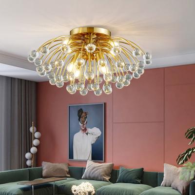 China Modern Colorful Crystal Ceiling Chandeliers For Bedroom Living Room Led Round Ceiling Lamp(WH-CA-51) for sale