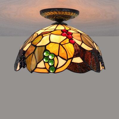 China 30cm European Luxury Tiffany stained glass ceiling led lamp(WH-TA-21) for sale