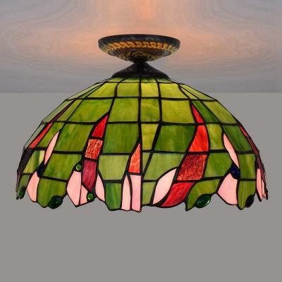 China Creative Green Retro Tiffany lamp Stained Glass Pendant Lights for Bar Restaurant Glass Light(WH-TA-25) for sale