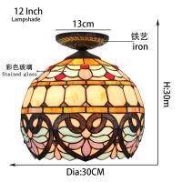 China European-Style Lovely Baroque Multi-Color Glass Restaurant Bedroom dining light hanging（WH-TA-29) for sale