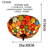 China Creative Mediterranean retro stained glass aisle corridor balcony lobby bedroom bar ceiling lamp(WH-TA-34) for sale
