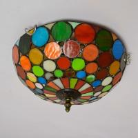 China Creative Mediterranean retro stained glass aisle corridor balcony lobby bedroom bar ceiling lamp(WH-TA-34) for sale