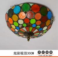China Creative Mediterranean retro stained glass aisle corridor balcony lobby bedroom bar ceiling lamp(WH-TA-34) for sale