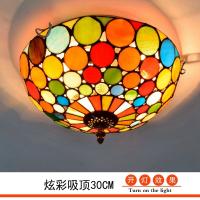China Creative Mediterranean retro stained glass aisle corridor balcony lobby bedroom bar ceiling lamp(WH-TA-34) for sale
