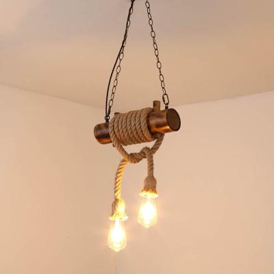 China retro loft pendant lamp American Retro Industrial Style  Rope Restaurant Coffee Bamboo Lighting(WH-VP-133) for sale