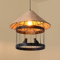 China Industrial Loft Bird Cage Pendant Lamp  Rope Chandelier Light(WH-VP-138) for sale