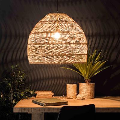 China Handmake Rattan Lamp Vintage Hanging Lamps Loft Living Room Dining Room wicker ceiling light(WH-WP-21) for sale