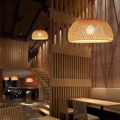 China Modern minimalist restaurant bedroom pure bamboo art bamboo hand-woven chandelier(WH-WP-36) for sale