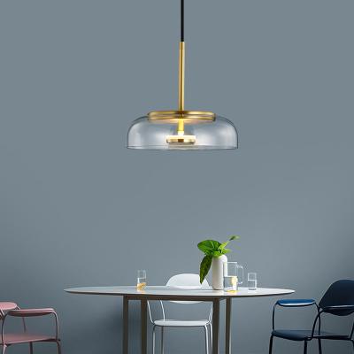 China Modern Glass Pendant Lamps LED Bowl Nordic Lighting dinner table chandelier(WH-GP-41) for sale