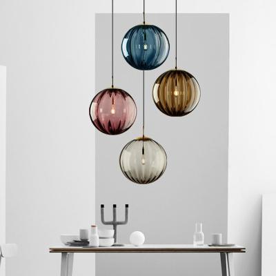 China Modern Led Pendant Lamp Nordic Hanging Lights Glass Ball Lighting Fixtures(WH-GP-43) for sale
