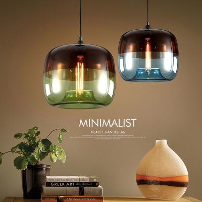 China Nordic Stained Glass Pendant Light Modern Cafe Bar Dining Room Light Fixture(WH-GP-82) for sale