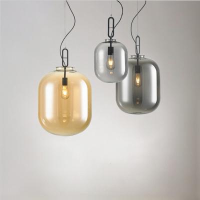 China Glass industrial style bar chandelier living room bedroom study wax gourd Chandelier（WH-GP-91) for sale