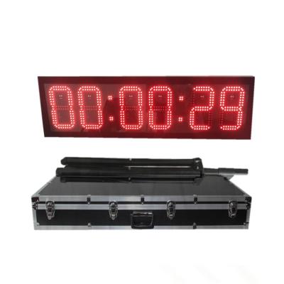 China Wireless Control Digital LED Clock 12inch 300mm with Carry Case IP65 for sale