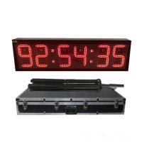 China 12 Inch 4 Digit 6 Digit Red LED Digital Clock Wall Hanging IP65 Waterproof 110V 240V for sale