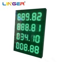 China Double Sided Green Gas Price Sign 1150mm x 1500mm LED Display 888.88 for sale
