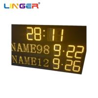 China 16 Inch Electronic LED Tennis Scoreboard with Player Name Display - 400mm Digits, IP65 Rating, 300m Wireless Range for sale