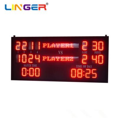 China 630nm Red LED Tennis Scoreboard with Wireless Control - 8-12 Inch Display, IP65 Rated, 100,000 Hour Lifespan for sale