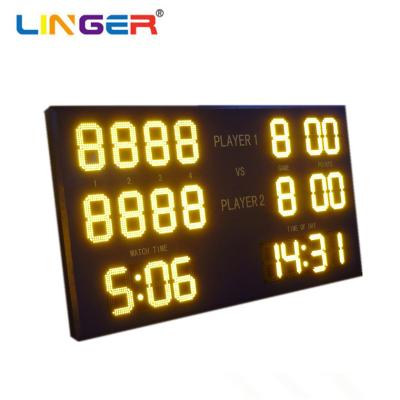 China 1.6mm FR4 PCB Electronic Tennis Scoreboard with 100,000 Hour LED Life and IP65 Rating for sale