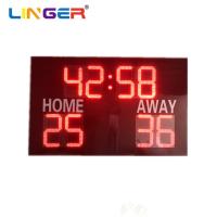 China AC110V IP65 DIP LED Football Scoreboard 500mm Digit Height Wireless 250m for sale