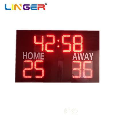 China AC110V IP65 DIP LED Football Scoreboard 500mm Digit Height Wireless 250m for sale