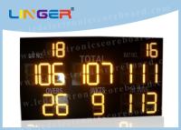 China Multi-Function LED Cricket Scoreboard 16in 400mm Amber Display Outdoor CE RoHS for sale