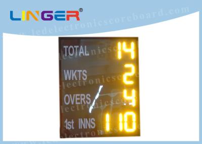 China 12-Inch Amber LED Cricket Scoreboard | 300mm Digital Display | 110V-240V Power | Outdoor Waterproof for sale