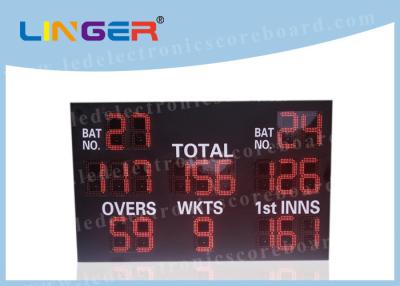 China Professional LED Cricket Scoreboard 12 Inch 300mm Digit Height Hanging Mounting Installation for sale