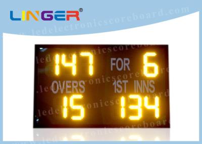China 8 Inch 200mm Waterproof LED Cricket Scoreboard with 300mm Amber Digits and Wireless Control for sale
