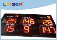 China 12 Inch Red LED Cricket Scoreboard with 300mm Digits, 1000m Wireless Control and 100,000 Hour LED Life for sale
