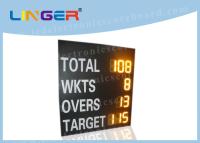 China Large Outdoor Cricket Digital Scoreboard with 300mm Amber LED Display, 3.6ft x 5.6ft Weatherproof Construction for sale