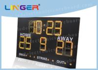 China 16-Inch Outdoor Waterproof LED Baseball Scoreboard with Wireless Control - 400mm Amber Digits, 500m Visibility for sale