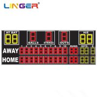 China LED Baseball Scoreboard Wireless Control System Customized Size Easy Installation CE Certified for sale