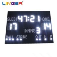 China Wireless Control LED Baseball Scoreboard Custom Size Red Yellow High Brightness for sale