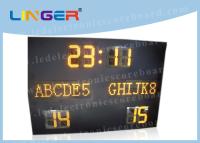 China 18 Digit 12 Inch LED Electronic Scoreboard Amber Color 300mm Pitch12mm Team Name Display for sale